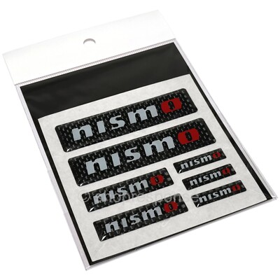 JDM Nissan KWAA0-50P10 Nismo Carbon Fiber Emblem Badge Sheet AUTHENTIC ...