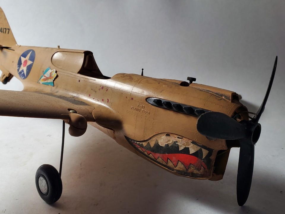 Cox Thimble Drome P-40 Warhawk Flying Tiger WWII Tether Plane .049 ...