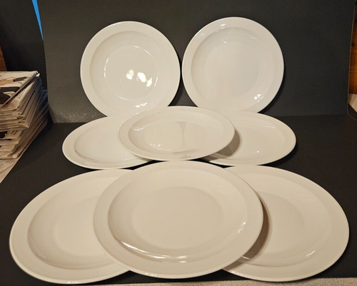 Set of 8 Corning Pyroceram Tableware White Bread/ Dessert plates. 7-1/8 ...