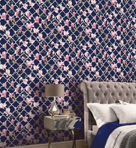 Magnolia Trellis Wallpaper | eBay UK