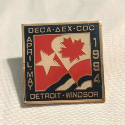1994 Delta Epsilon Chi DECA School College Detroit Windsor CDC Lapel ...