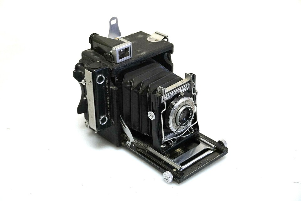 VINTAGE 3x4 GRAFLEX SPEED GRAPHIC PRESS CAMERA WITH KALART SYNCHRONIZED ...