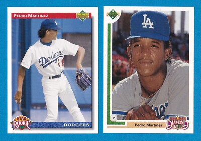 PEDRO MARTINEZ ROOKIE LOT OF 2 UPPER DECK 1991 #2F & UPPER DECK 1992 ...