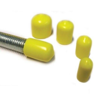 M6 ROD BAR STUDDING STUD SCREWS CABLES YELLOW SAFETY VINYL THREAD COVER ...