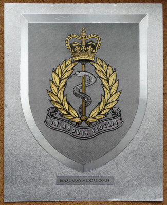 British Army RAMC Royal Army Medical Corps Sign Emblem Wappen auf Pappe ...