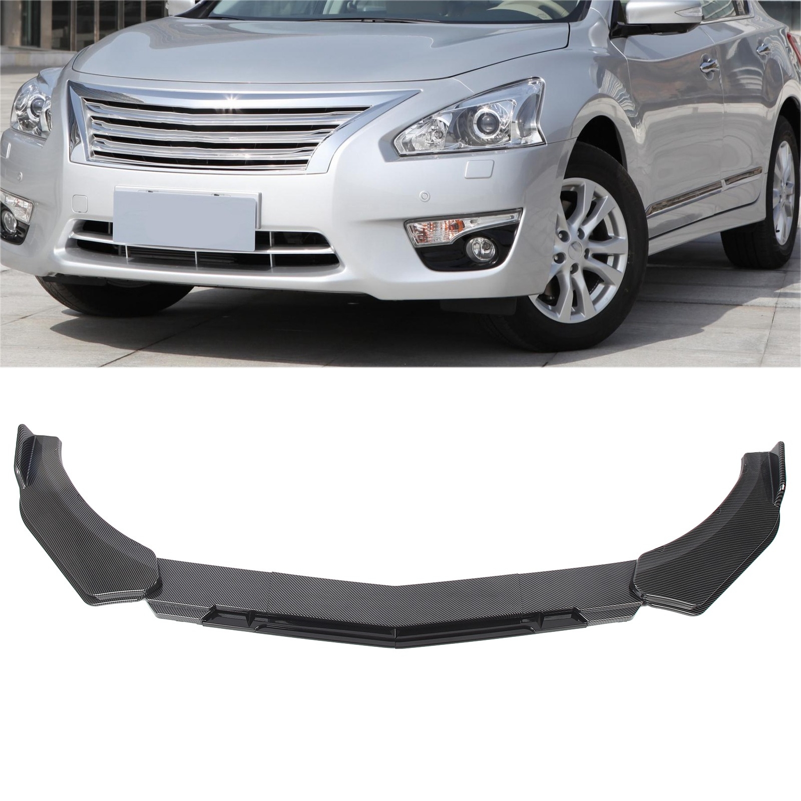 150cm Front Bumper Spoiler Carbon Fiber Pattern Stylish Sturdy Front ...