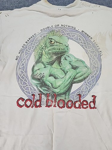 Vintage Authentic Muscle Designs T-Shirt Adult Size XL Cold Blooded ...