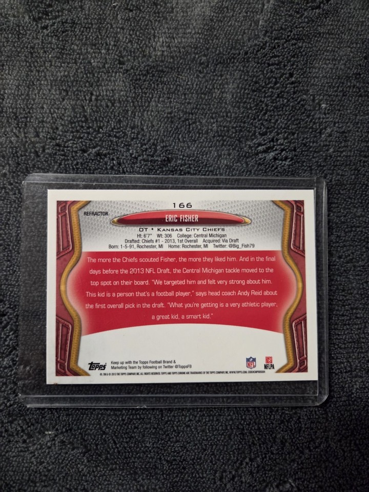 Eric Fisher 2013 Topps Chrome X Factor Refractor Rookie Card | eBay