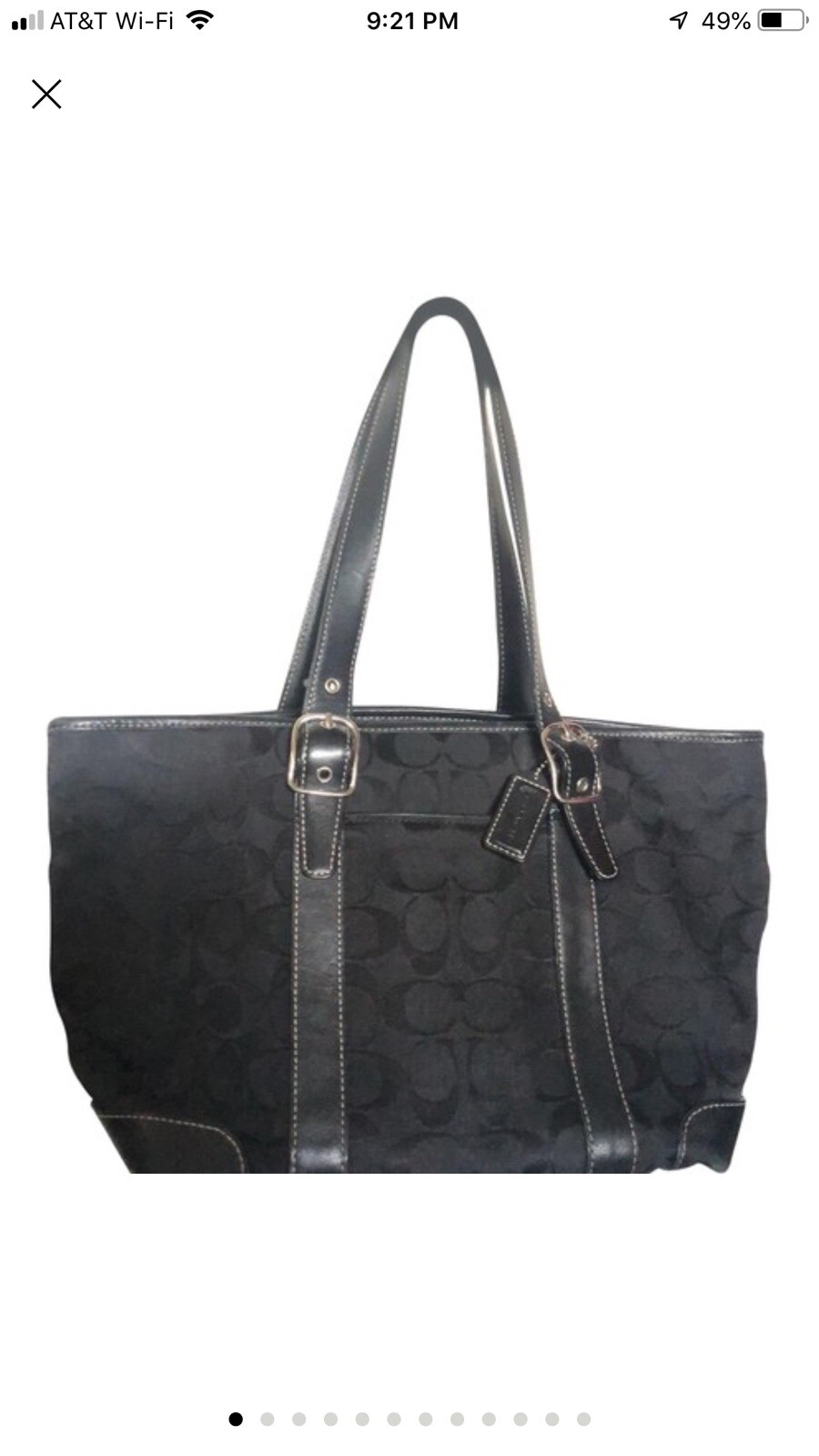 COACH - Vintage Large & Roomy Tote Bag - Leather & Ca… - Gem