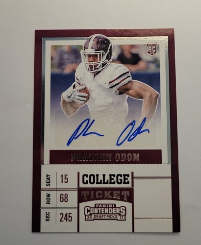 2017 Panini Contenders Draft Picks - Phazahn Odom #216 Draft Ticket Red ...