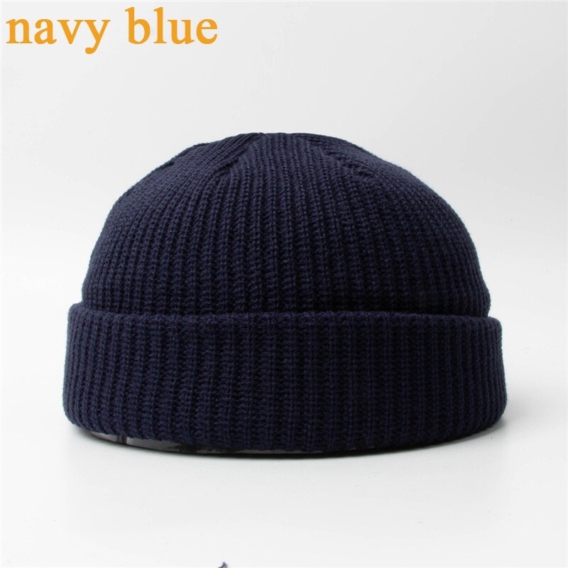 Men Women Knitted Hat Beanie Skullcap Cap Cuff Brimless Winter Warm ...