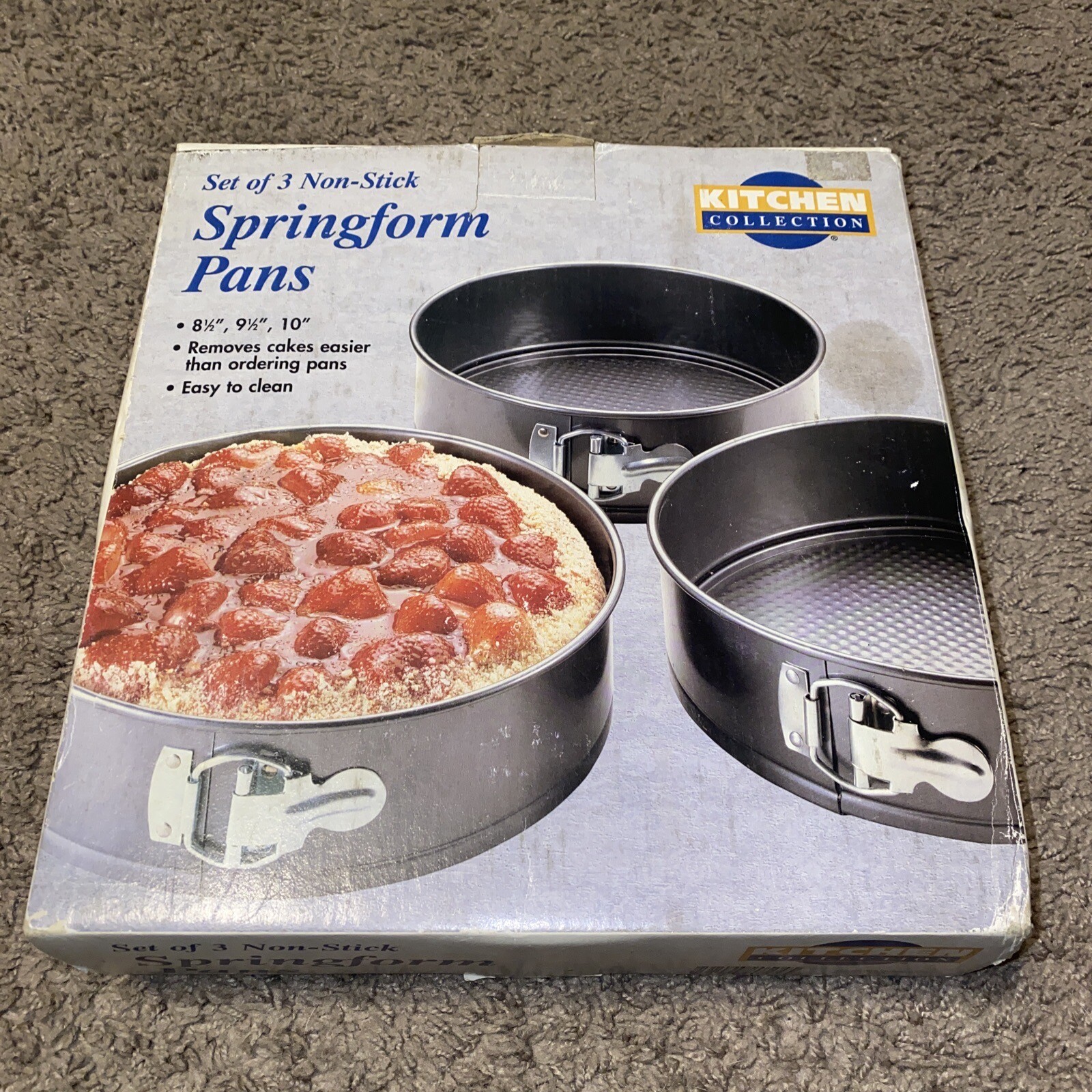 Springform Pan Kitchen Collection Set of 3 Non-Stick (8.5,9.5,10) New ...