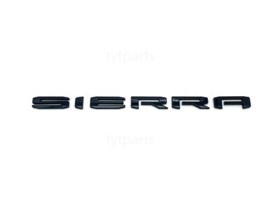 2019-2025 GMC SIERRA LETTERS EMBLEM Gloss BLACK 1500 2500HD 3500HD ...