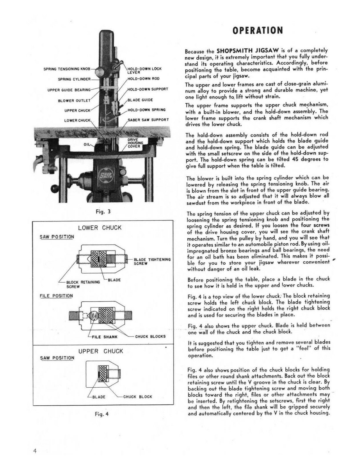 Attachment Operator's & Parts Manual Fits SHOPSMITH Jig Saw A-34 | eBay