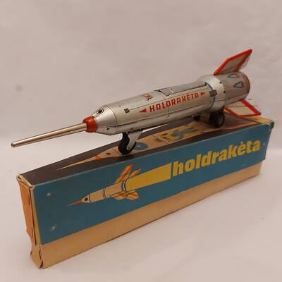 Vintage Rare Hungary 1st Edition 1965 Space Rocket Litho Cosmos Tin Toy ...