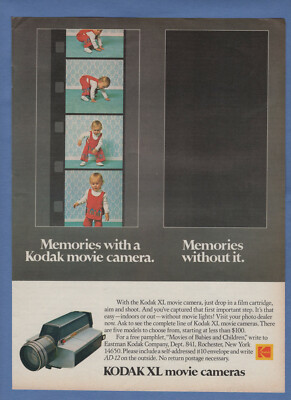 Kodak XL Movie Cameras Toddler in Christmas Outfit 1977 Vintage Print ...