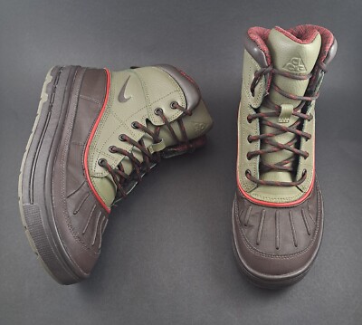 Nike Woodside ACG Hiking Trail Duck Brown/Green Boots (524872-236) Size ...