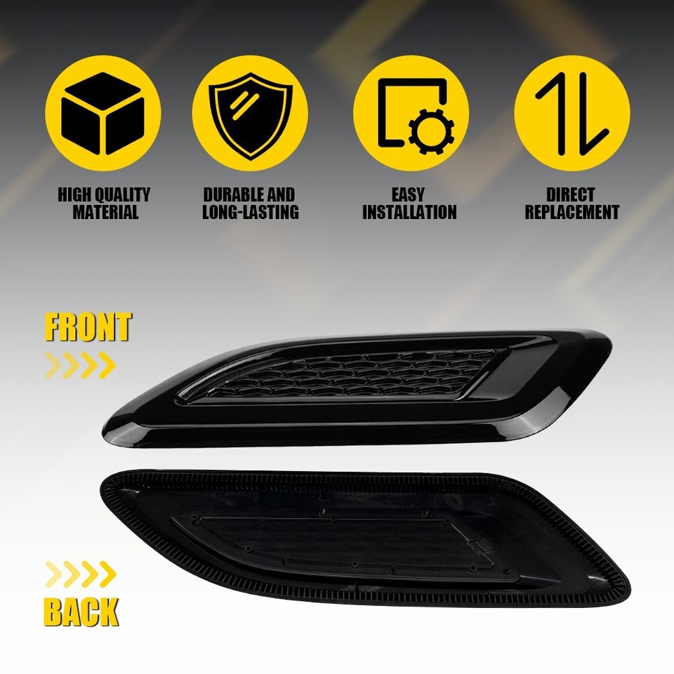 For Range Rover Evoque Discovery Sport Gloss Black Dummy Hood Bonnet ...