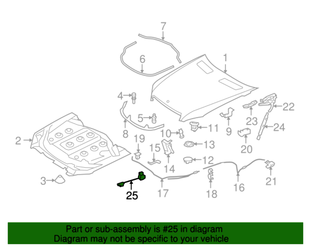 New Genuine Mercedes-Benz S Class Hood Catch Alarm Switch 2218210051 ...