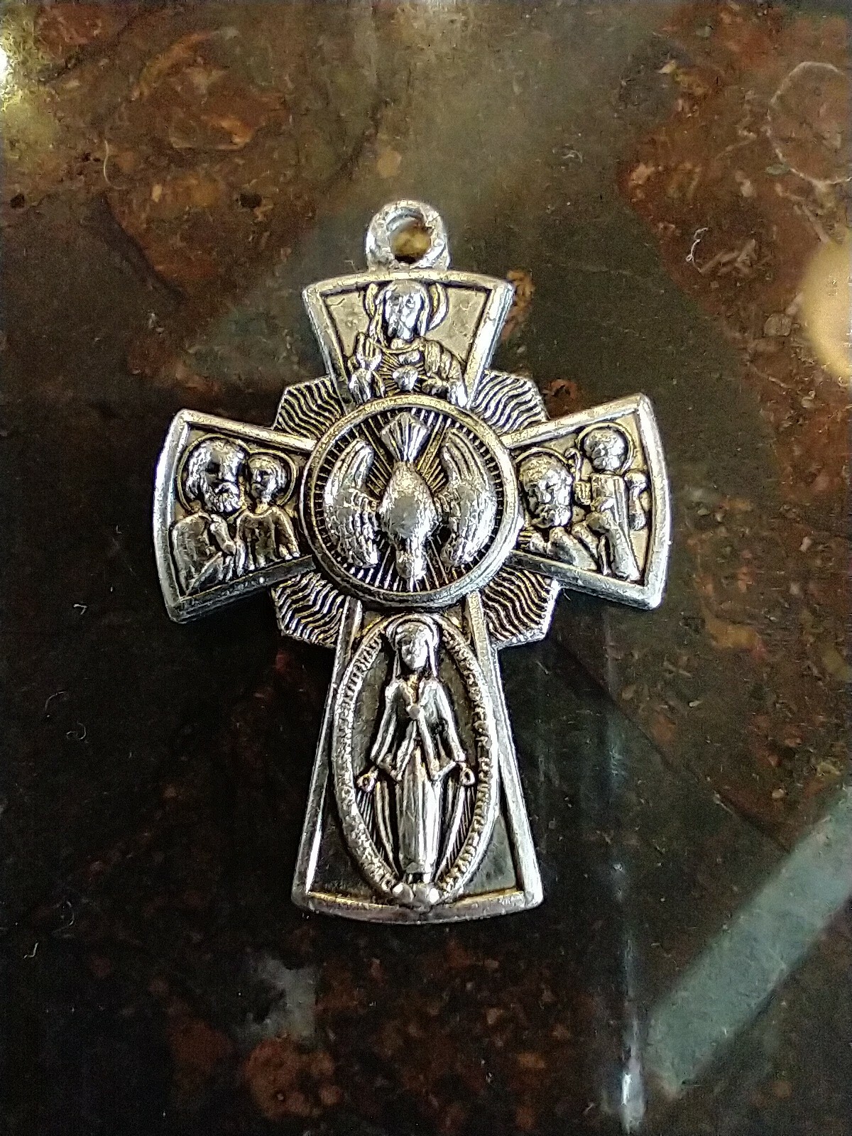 Vintage Catholic 5 Way Cross Religious Medal | eBay