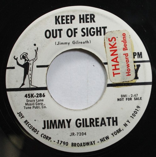Hear! Pop 60S Promo 45 Jimmy Gilreath - Keep Her Out Of Sight / Blue Is ...