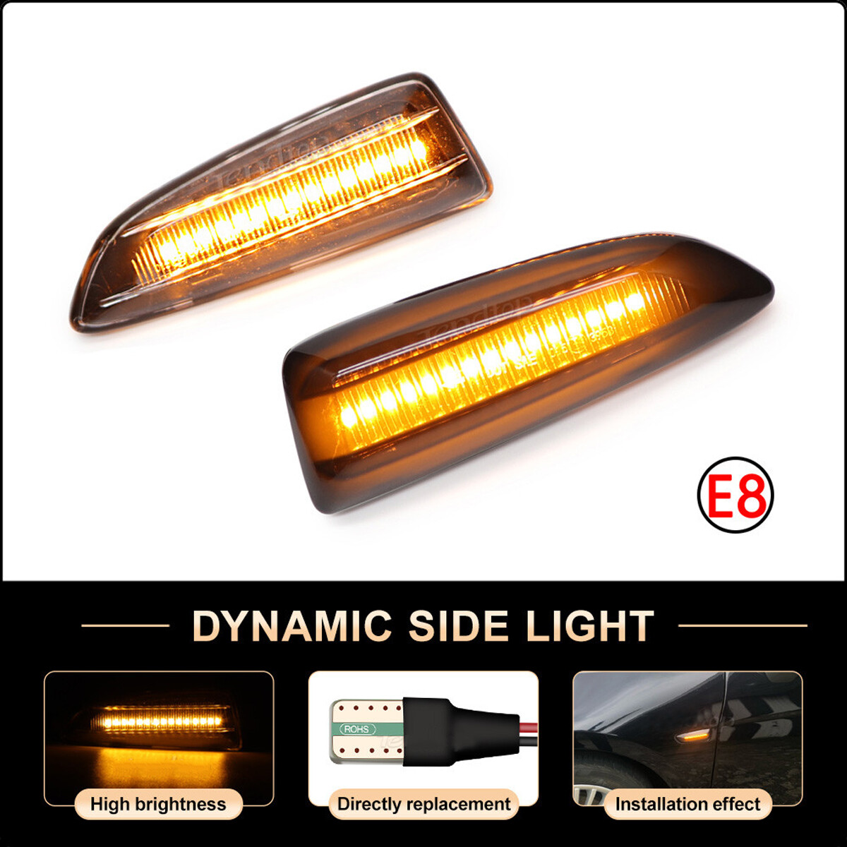 2x For Opel Vauxhall Astra J Insignia Dynamic LED Side Indicator ...