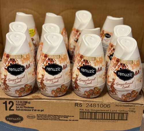 12 Renuzit Limited Edition GINGERBREAD LAND Scent Solid Gel Air ...
