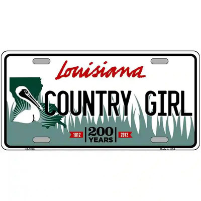Country Girl Louisiana Metal Sign | eBay