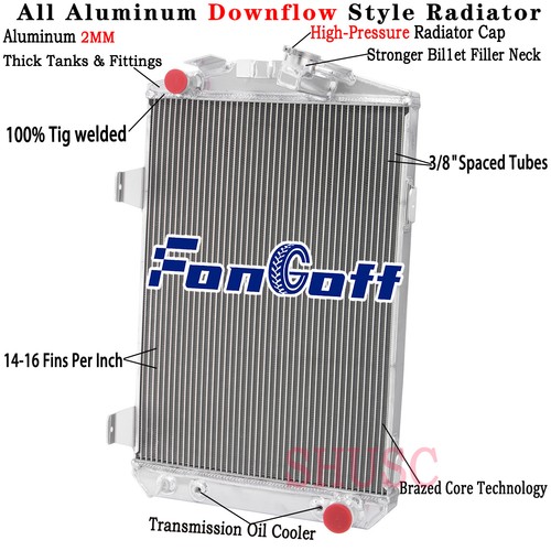 3 Rows Aluminum Radiator For 1930 Chevrolet Car Chevy V8 Conversion ...