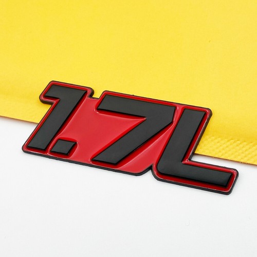 2x Metal Black & Red 1.7L Engine Emblem Car Logo Fender Trunk V6 V8 ...