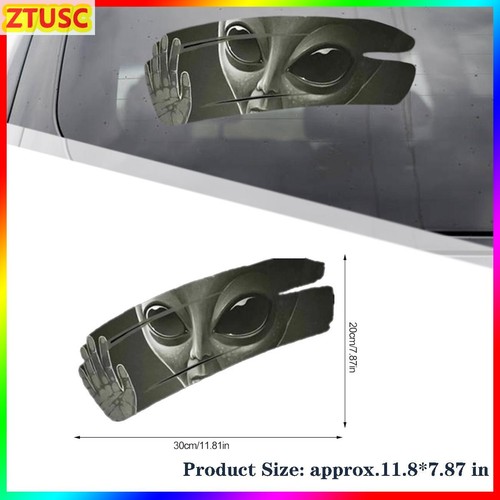 1pc 3D Alien Style Car Window Sticker PVC Vinyl Auto Racing Decal Self ...