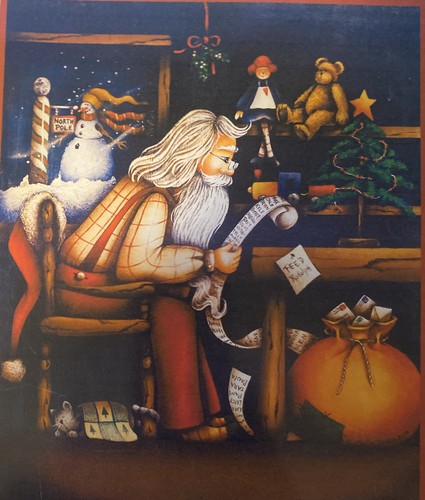 Vintage Christmas Tole Pattern Packet: Checking It Twice by Maxine ...