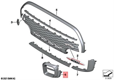 Genuine Mini Cooper JCW One F55 F56 F57 D TRIM AIR DUCT CENTER LEFT ...