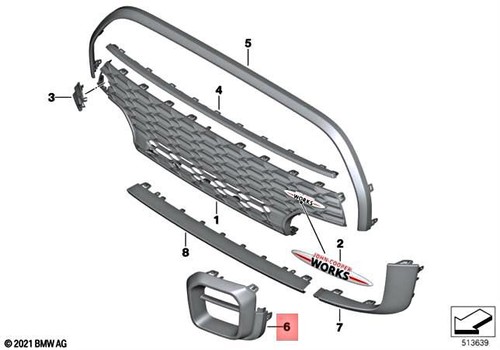 Genuine Mini Cooper JCW One F55 F56 F57 D TRIM AIR DUCT CENTER LEFT ...