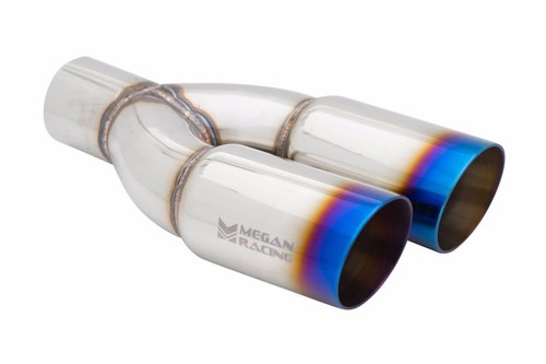 MEGAN UNIVERSAL STAINLESS STEEL TWIN 3" BURNT ROLL TIPS DRIVERS SIDE 2. ...