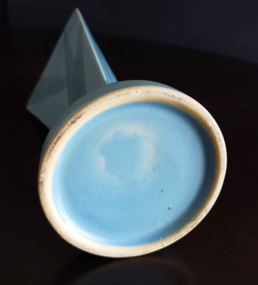 Roseville Futura Big Blue Triangle 388-9 Vase | eBay