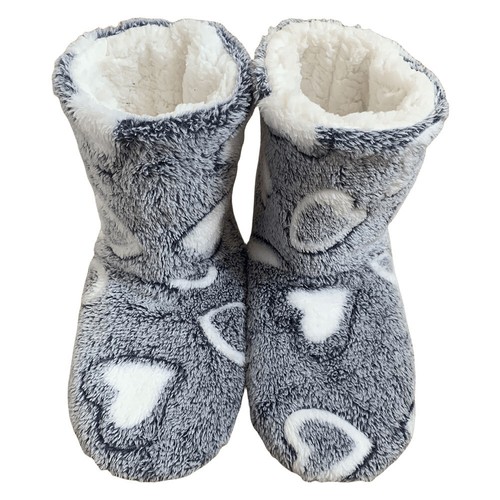 Fluffy Slipper Sock Cozy Fuzzy Socks for Autumn Winter (Dark Grey Beige ...