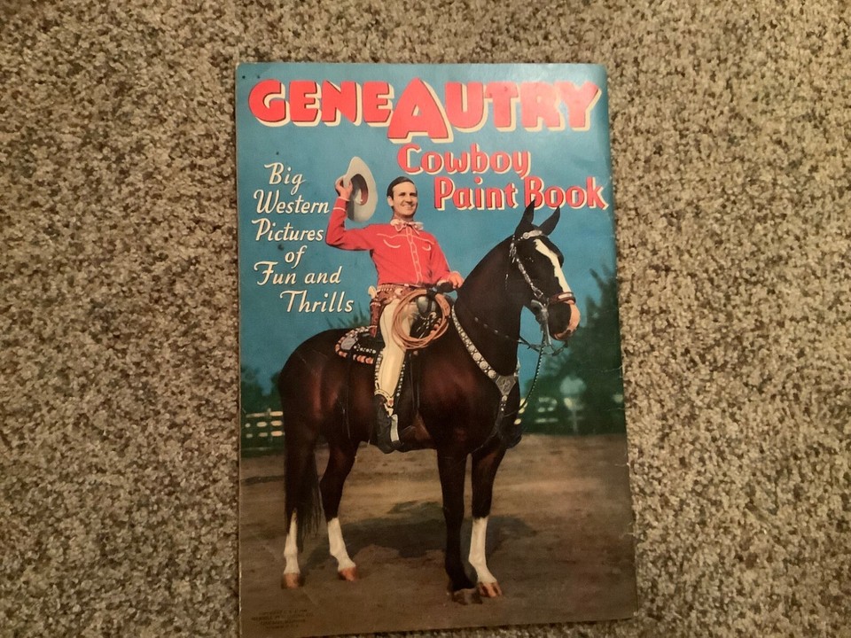 Vintage 1940 GENE AUTRY COWBOY PAINT BOOK coloring book | eBay
