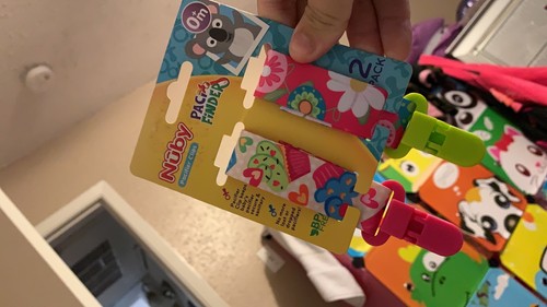 Baby Boy 2 Nuby Pacifier Clips Spaceships & Aliens Paci-finder Cloth ...