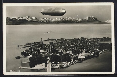 Lindau / Lake Constance, Zeppelin, postcard | eBay