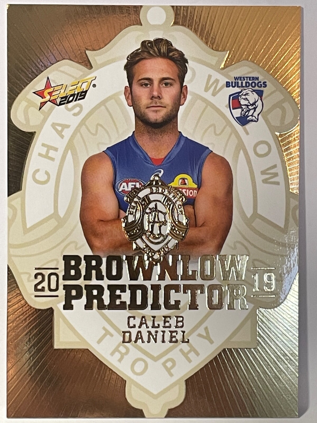 2019 Select Stars Brownlow Predictor Gold BPG138 Caleb Daniel Bulldogs ...
