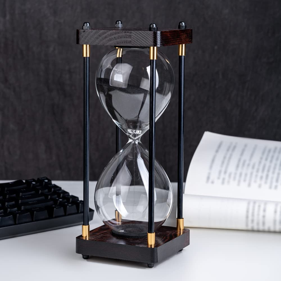 60 Minutes Hourglass Sand Timers,Large Sand Timer, Decorative Quiet ...