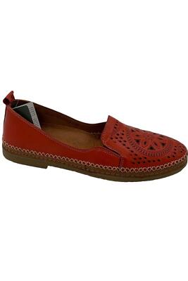 Spring Step Leather Perforated Slip-Ons Ingrid Red | eBay