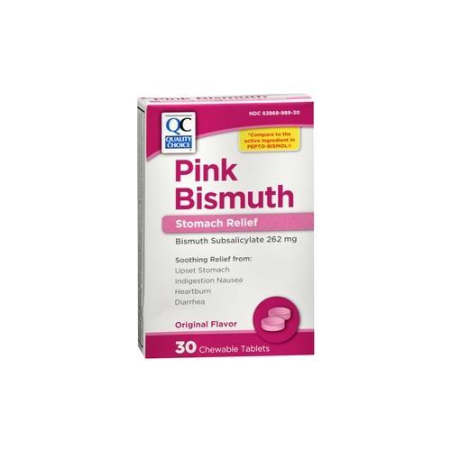 6 Pack Quality Choice Pink Bismuth Chewable Tablets 30 Tablets Each | eBay