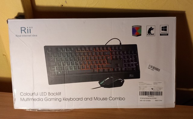 Rii Illuminating Gaming set Keyboard and mouse Model RK400 colourful ...