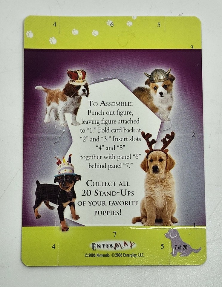 Nintendogs Trading Card Dachshund Puppy Pirate # 7 Enterplay Nintendo ...