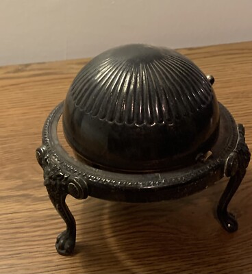 Butter Dishes - Silver Plate Dome Butter Dish