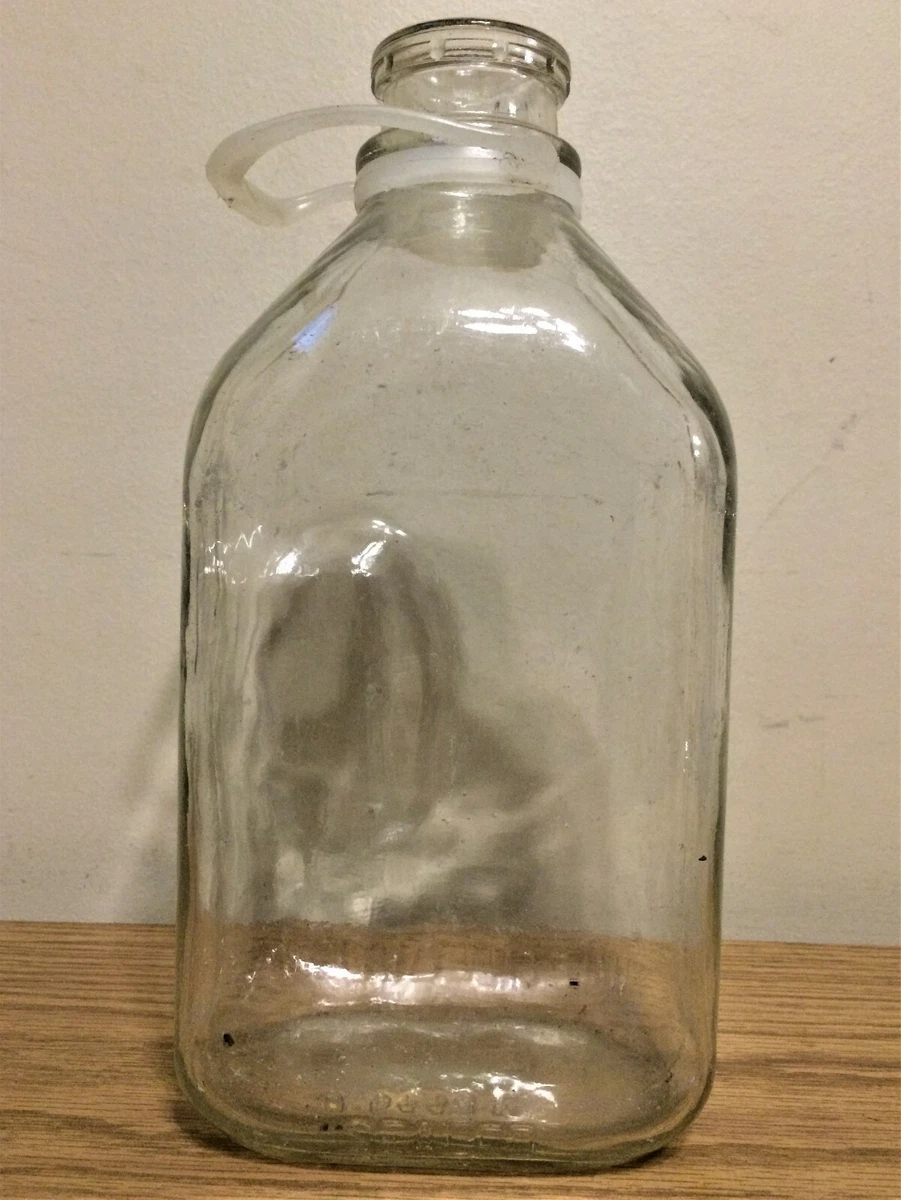 Half Gallon Of Milk Glass