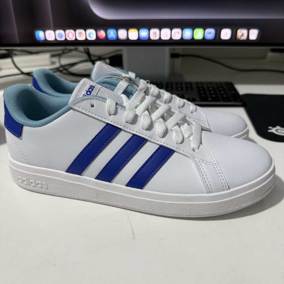 Adidas Grand Court 2.0 Size 5UK Casual Canvas Training White/Blue ...