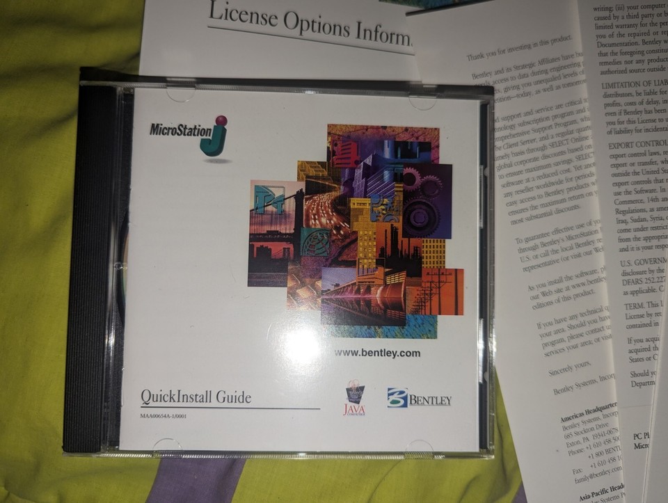 MicroStation J PC Bentley INTERGRAPH 1998 Design Graphics v7.0 AutoCad ...